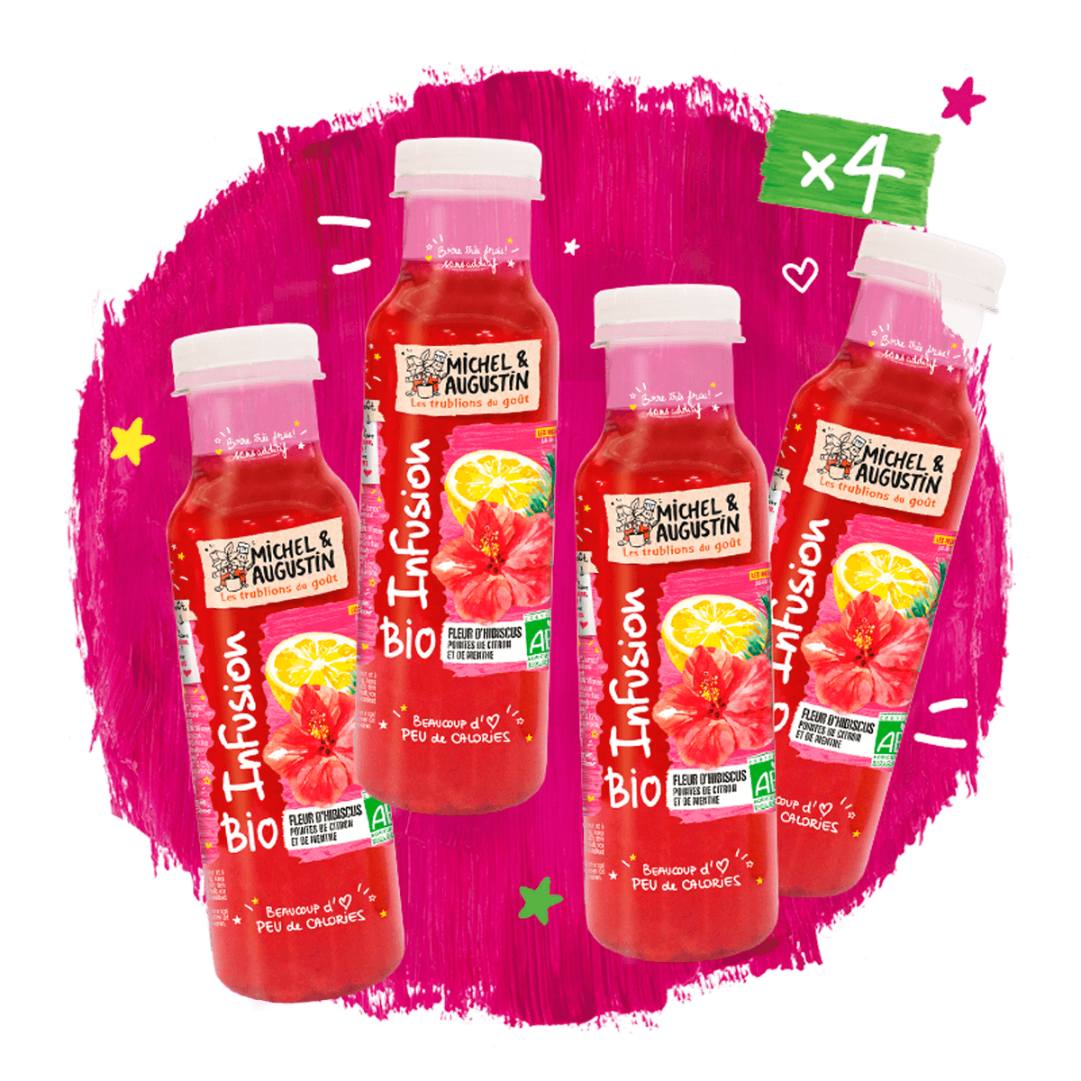 Nos infusions bio à la fleur d'hibiscus bio et pointe de citron ...