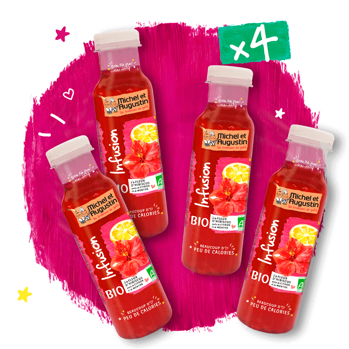 Nos infusions bio à la fleur d'hibiscus bio et pointe de citron ...